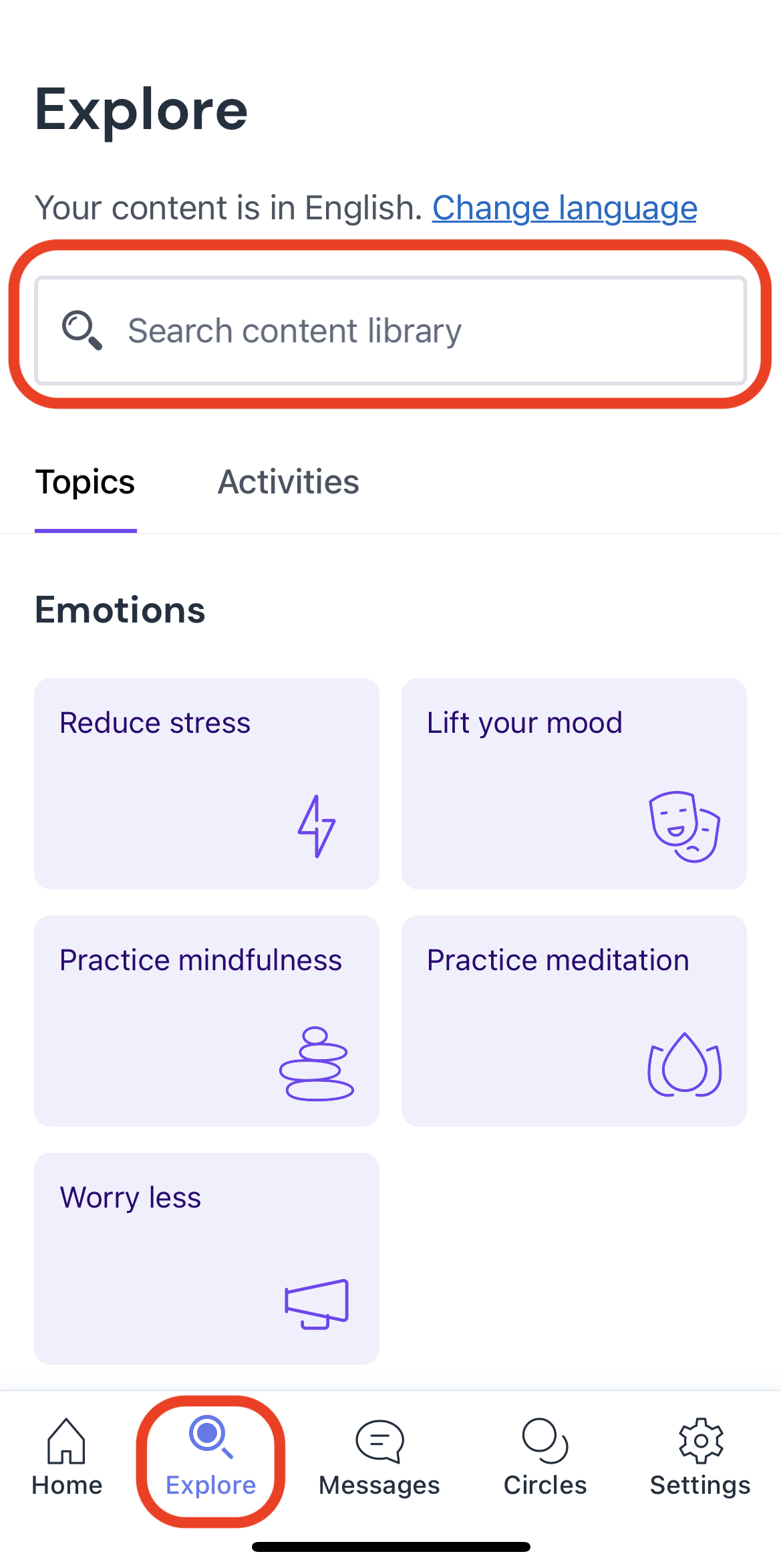 How to Search the Content Library – Modern Health