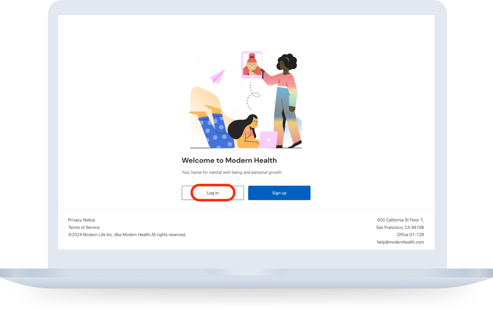 Log In Assistance – Modern Health