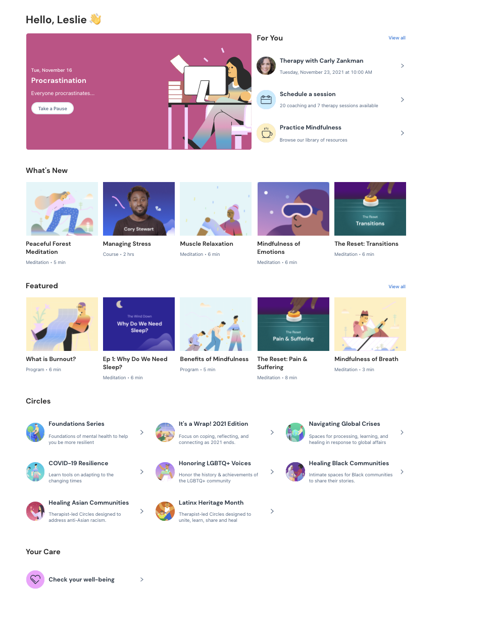 Your Home Screen – Modern Health